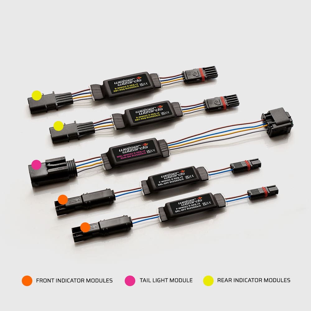 Weiser Wizards modules voor en achter voor de BMW R1250GS en Adventure